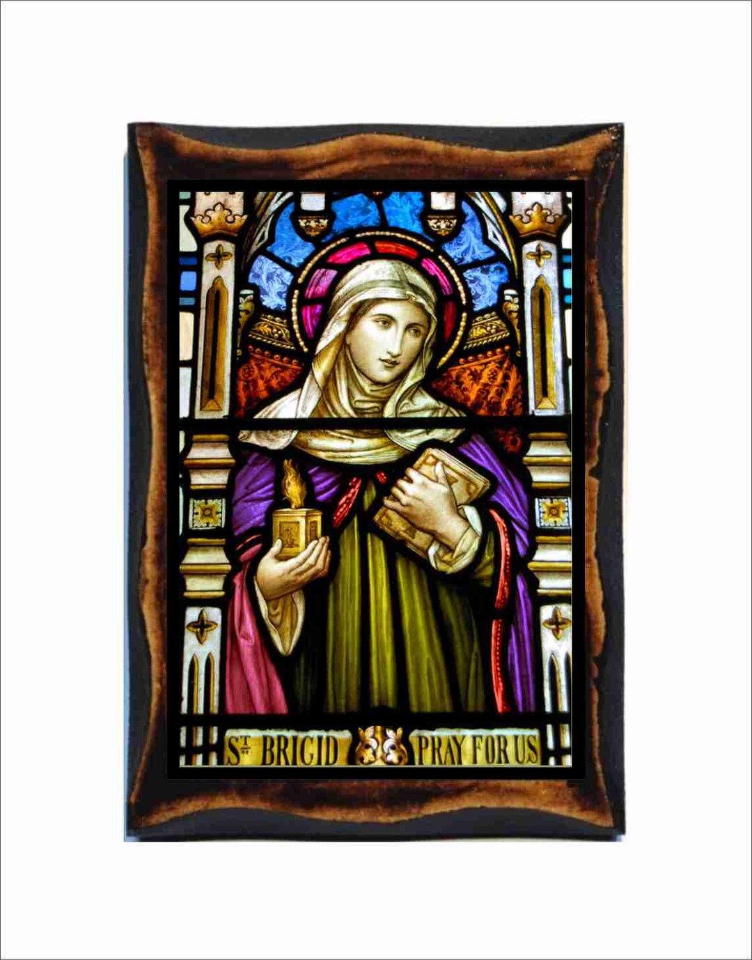 Saint Brigid of Kildare Christian Catholic Icon on Wood - Etsy