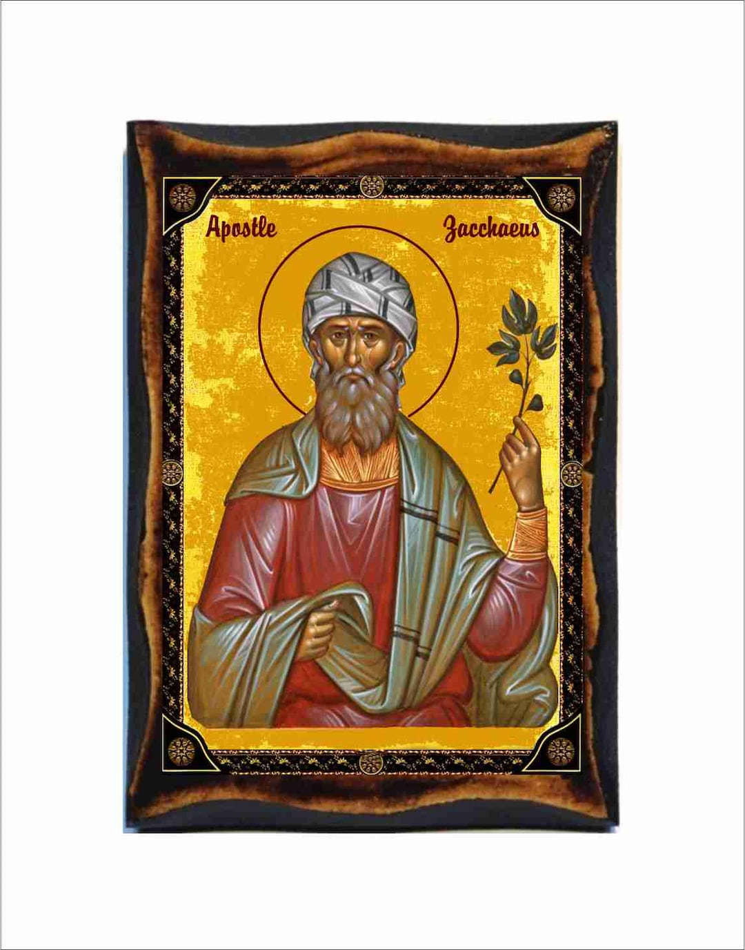 Saint Zacchaeus Icon - Apostle Zacchaeus - Byzantine Art Catholic Holy ...