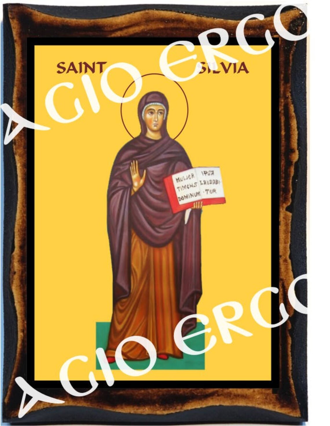Saint Silvia of Rome or Sicily Christian Roman Catholic Wood - Etsy UK