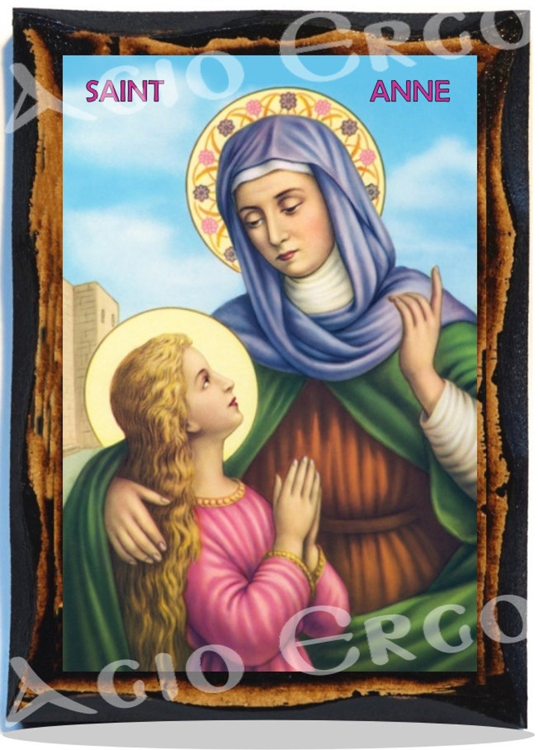 Saint Anne Mother of the Virgin Greek Orthodox Russian Byzantine ...