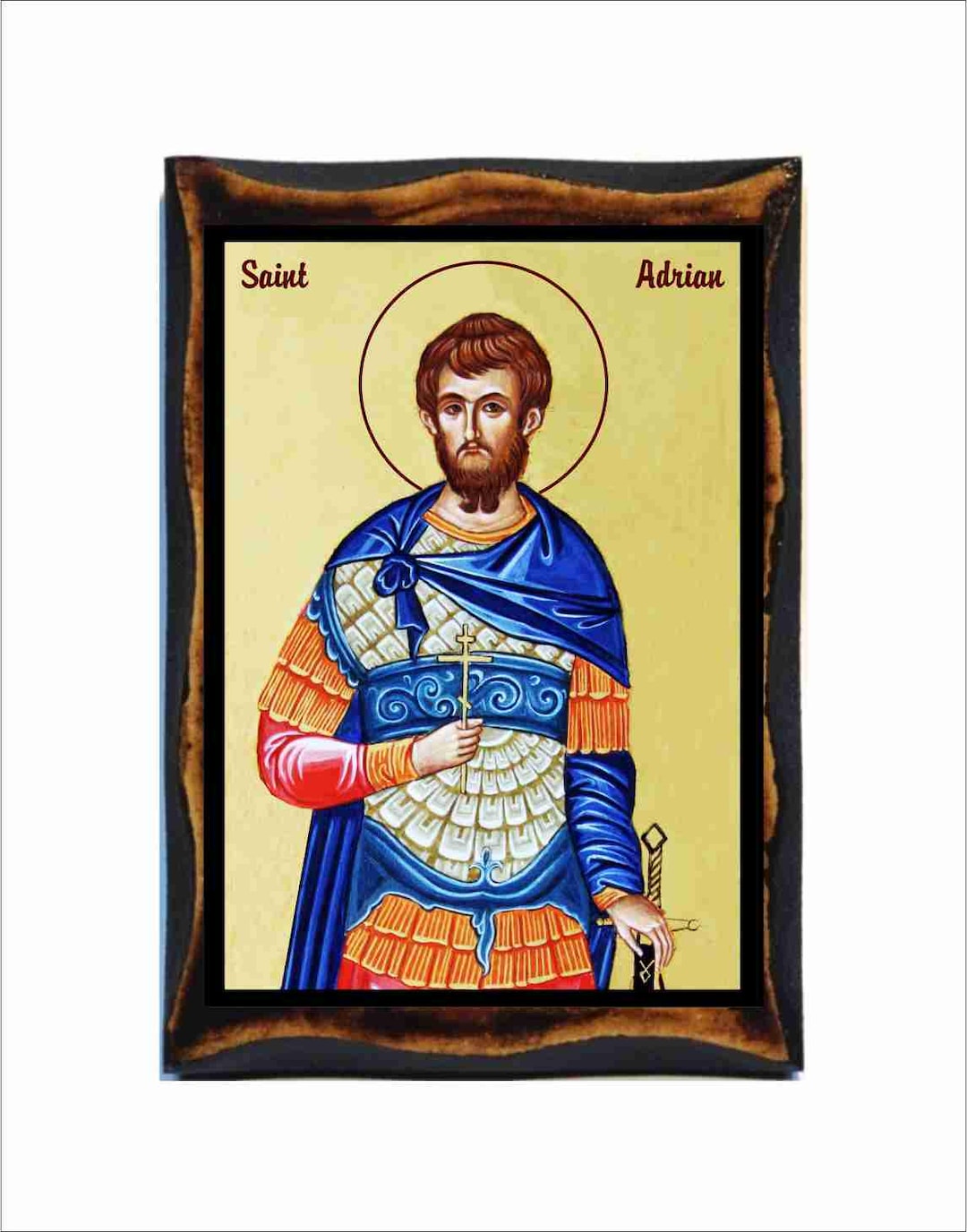 Saint Adrian Icon - Byzantine Art, Mount Athos Style - Etsy