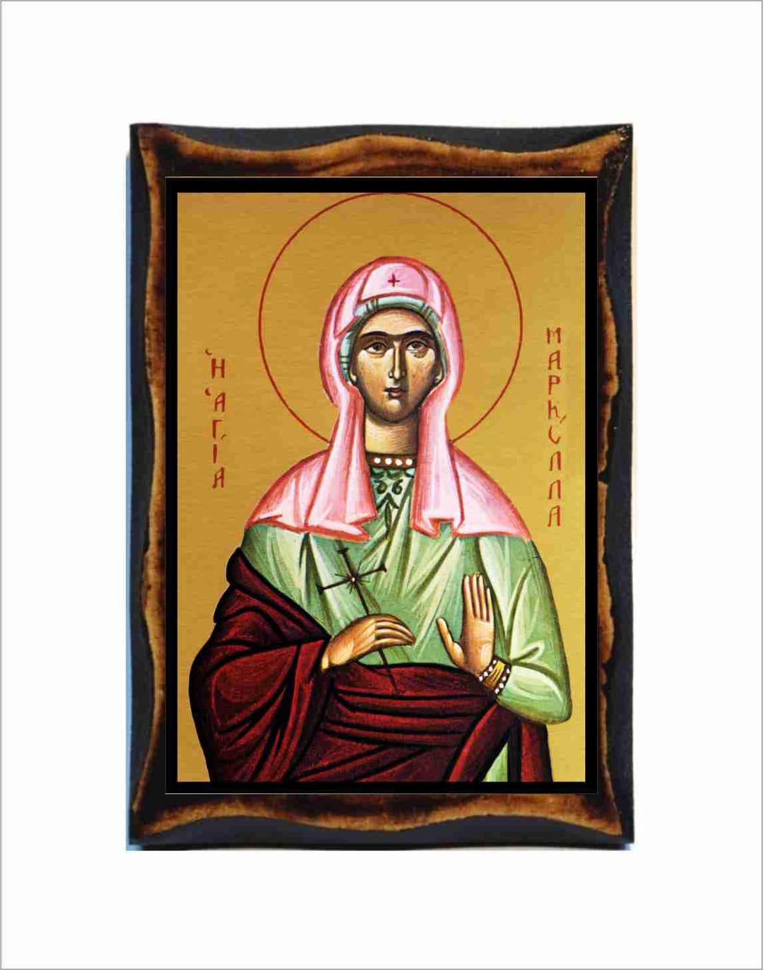 Saint Marcella of Rome - Byzantine Art - Orthodox Catholic Holy Card on ...