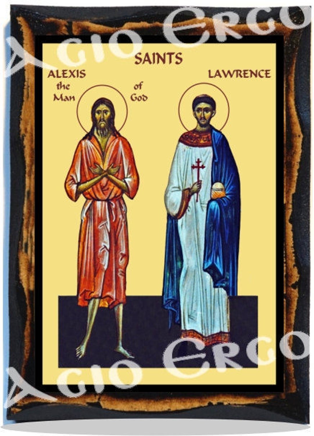 Saint Alexios the Man of God and Saint Lawrence of Rome - Etsy