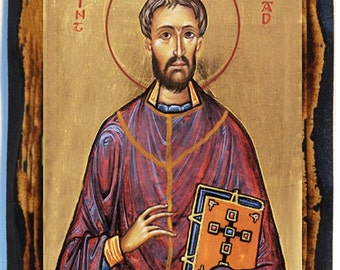 Saint Aidan of Lindisfarne Catholic Christian Icon on Wood | Etsy