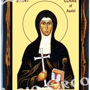 Saint Clare of Assisi Catholic Icon on Wood - Etsy