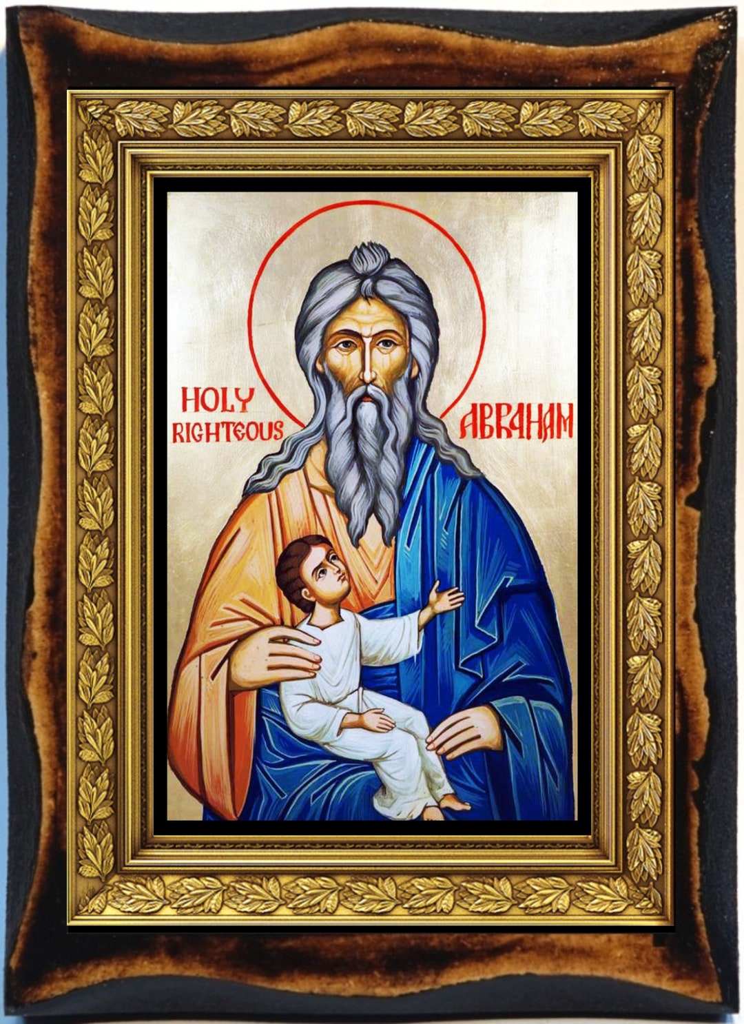 Prophet Abraham Handmade Wood Icon on Plaque - Etsy