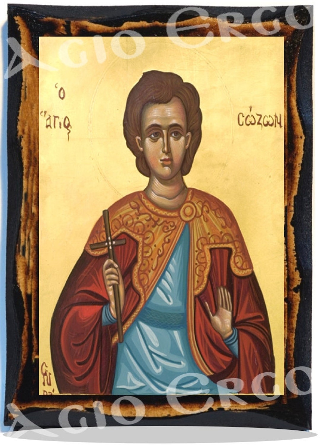 Saint Sozon Greek Orthodox Russian Mount Athos Byzantine Christian ...