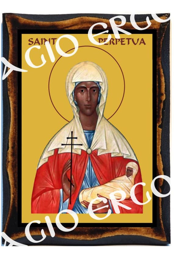 Saint Perpetua Roman Christian Catholic Wood Icon Plaque | Etsy