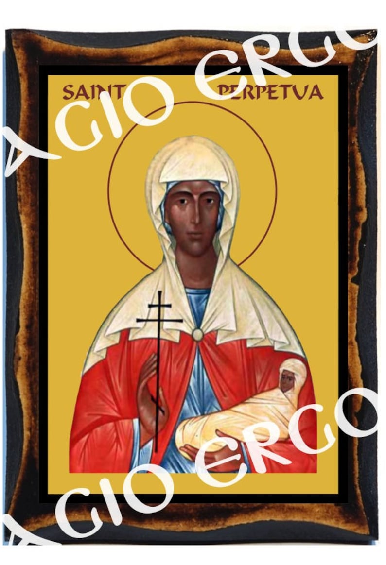 Saint Perpetua Roman Christian Catholic Wood Icon Plaque | Etsy