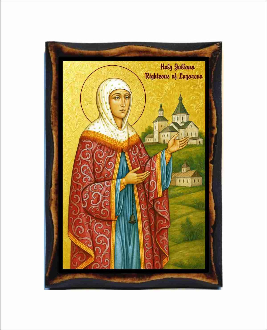 Juliana of Lazarevo Icon - Byzantine Art - Orthodox Holy Card on ...
