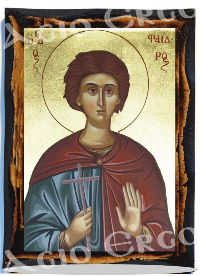 Saint Phaidros (fedros) Greek Orthodox Russian Mount Athos Byzantine ...