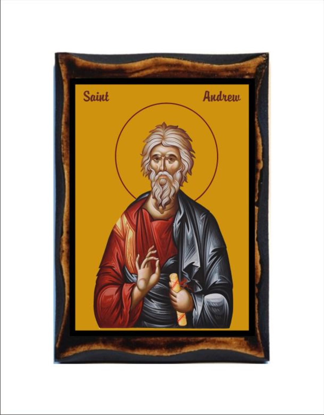 Saint Andrew the Apostle Icon - Byzantine Art - Orthodox Catholic Holy ...