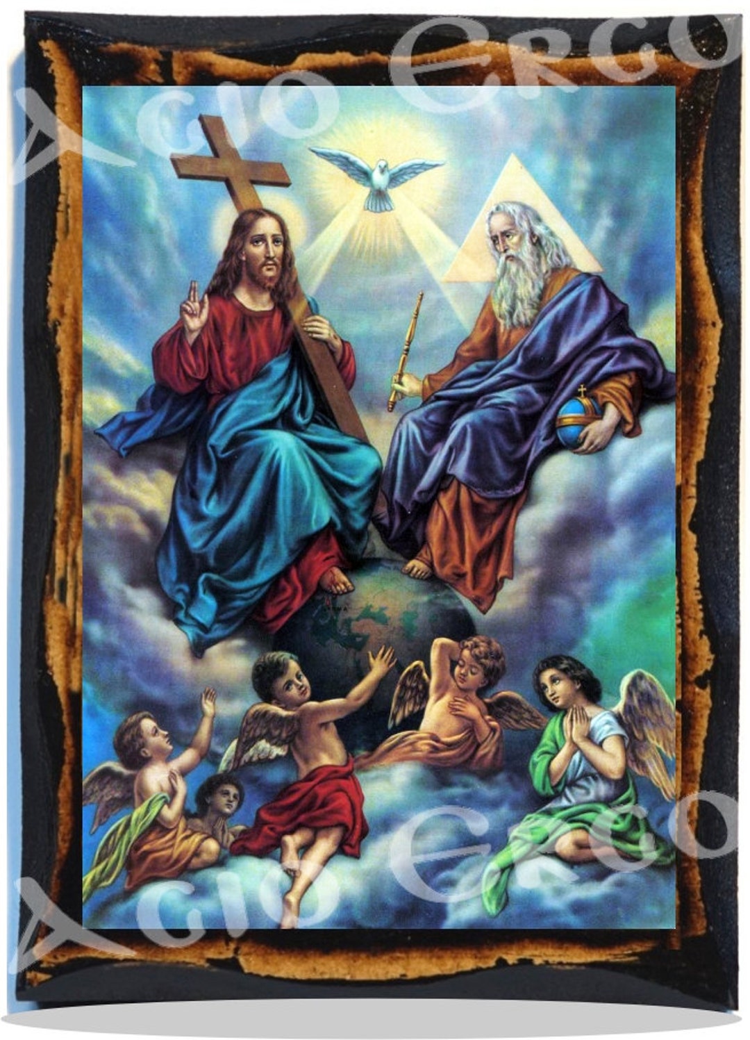 Holy Trinity anthropomorphous Greek Orthodox Mount Athos Byzantine ...