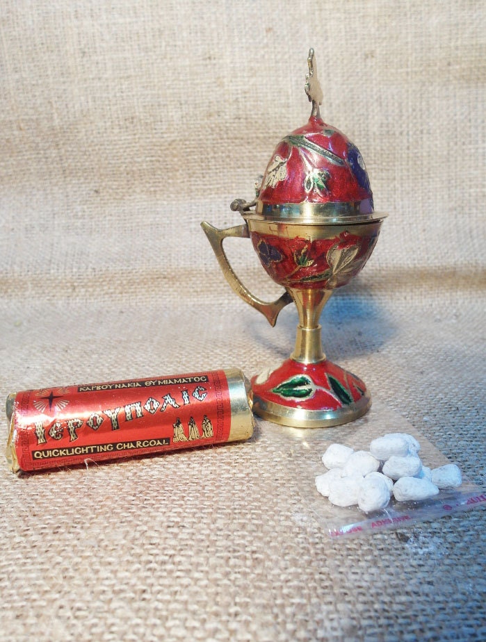 Thurible Metal Censer 50 Gr of Incense Resin and 6 Pcs - Etsy