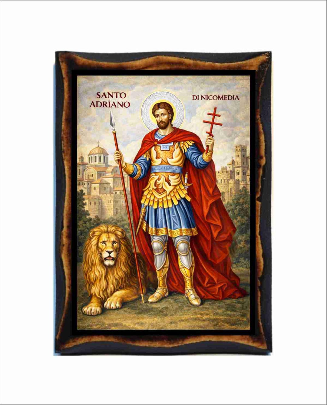 Saint Adrian Icon - Byzantine Art - Orthodox Catholic Holy Card on ...