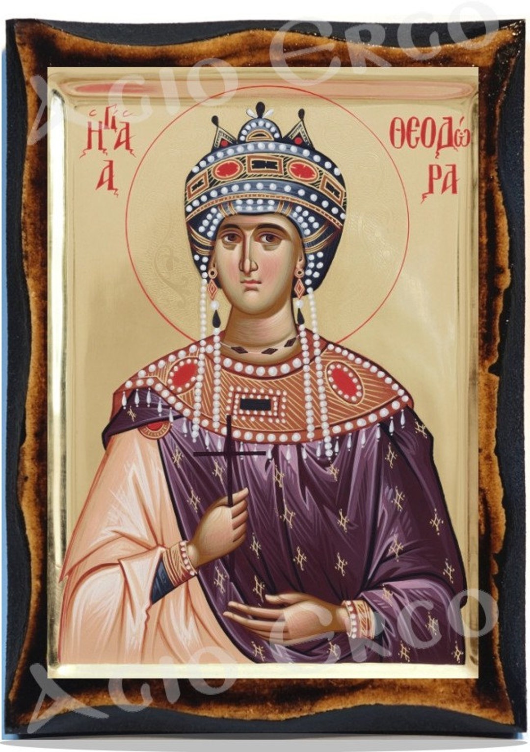 Saint Theodora Byzantine Empress Theodora Wife Of Justinian I Greek Orthodox Russian Mount Athos