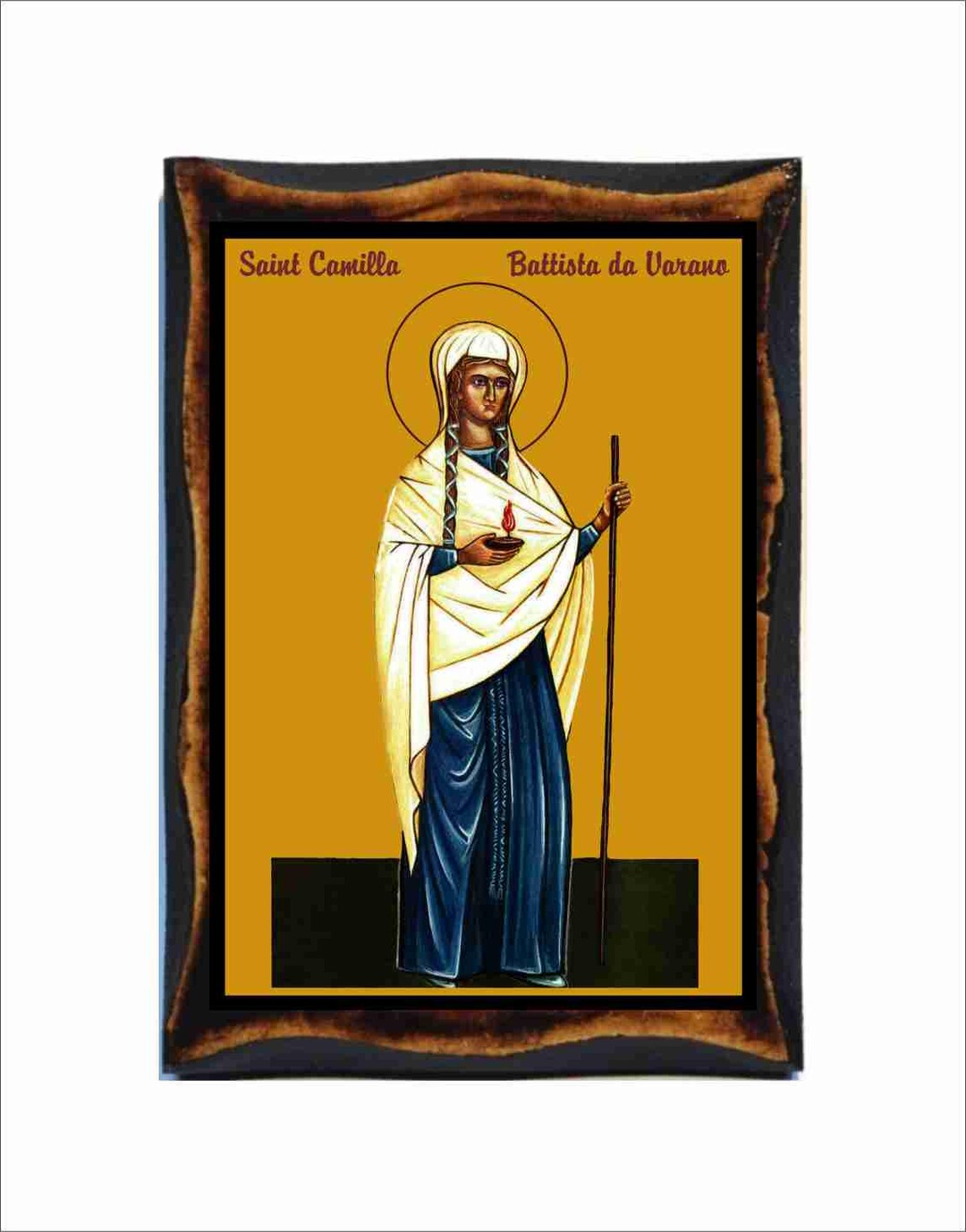 Saint Camilla Battista Da Varano Christian Catholic Icon on Wood - Etsy