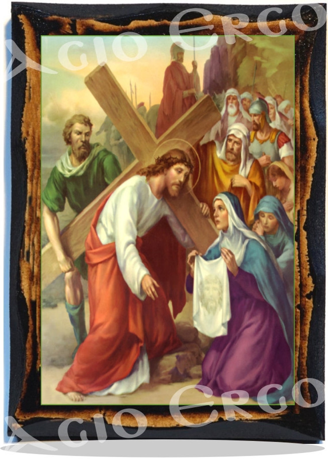 The Veil of St. Veronica Christ on the Road to Calvary Greek - Etsy