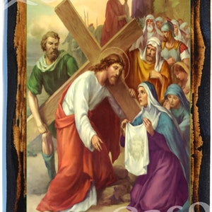 The Veil of St. Veronica Christ on the Road to Calvary Greek Orthodox ...