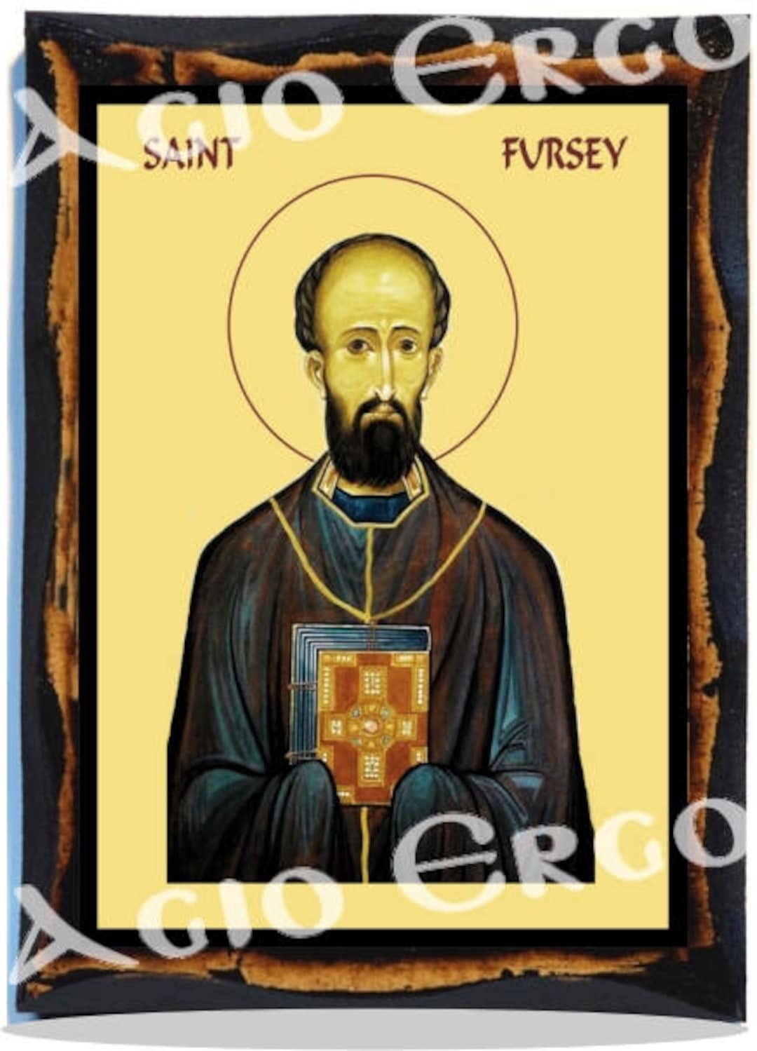 Saint Fursey Fursa Fursy Forseus and Furseus Irish Monk - Etsy