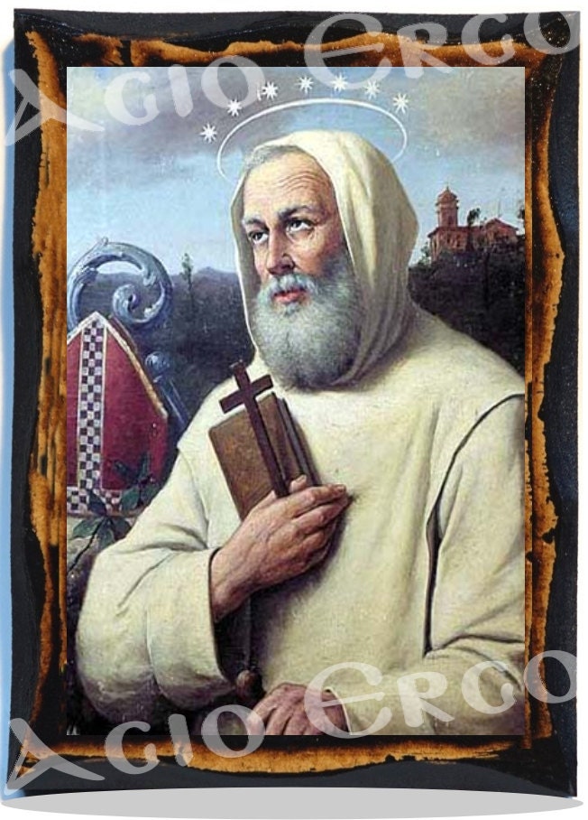Saint Bruno of Cologne Catholic Christian Handmade wood icon | Etsy