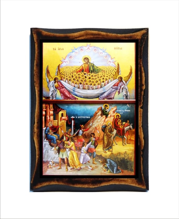 Massacre of the Innocents Handmade Wood Icon on Plaque Greek - Etsy