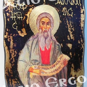 Prophet Malachi Handmade Wood Icon on Plaque With Physical - Etsy