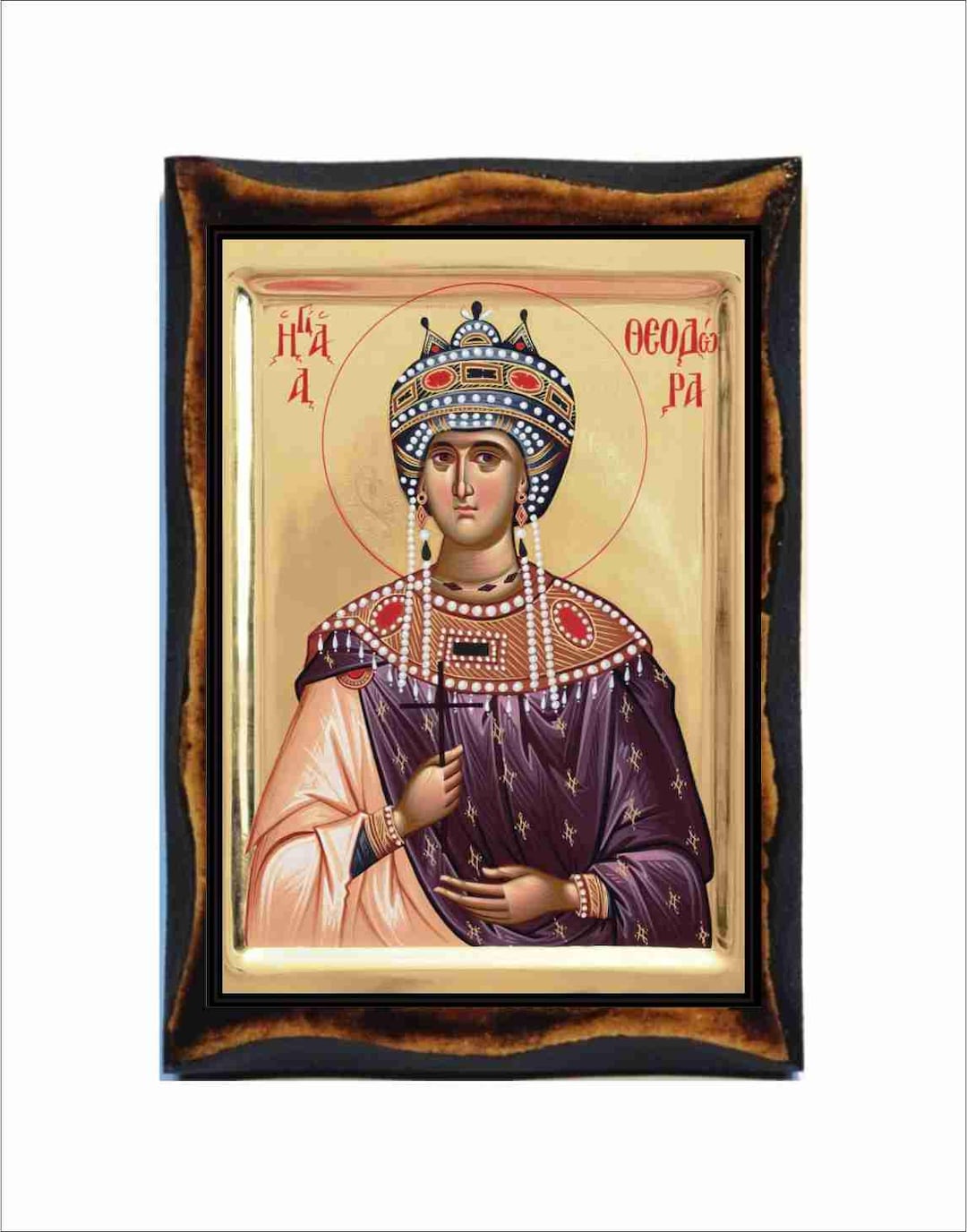 Saint Theodora Byzantine Empress Icon - Byzantine Art - Orthodox Holy ...
