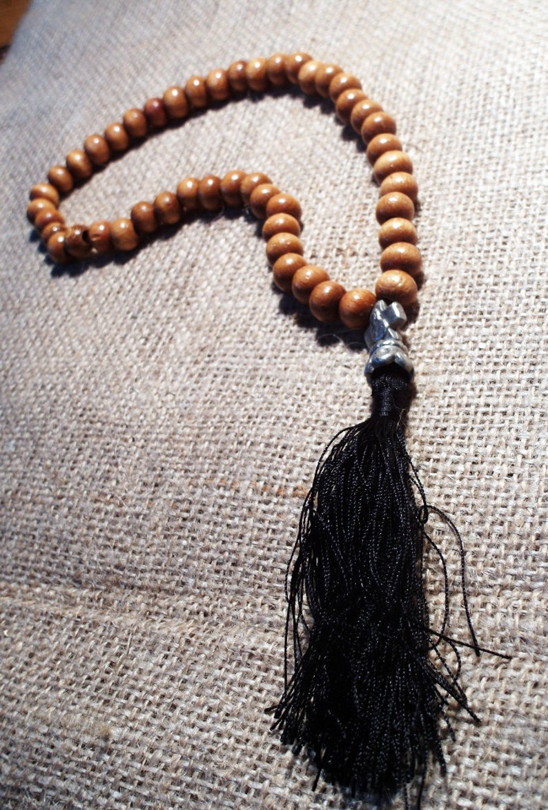 Prayer Rope 48 Knots Olive Wood and Metal Chain-with Holy - Etsy