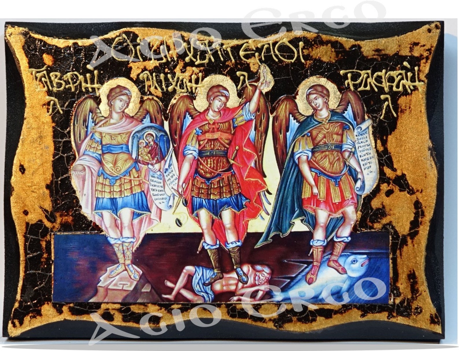 The three Archangels Michael Gabriel and Raphael Handmade | Etsy