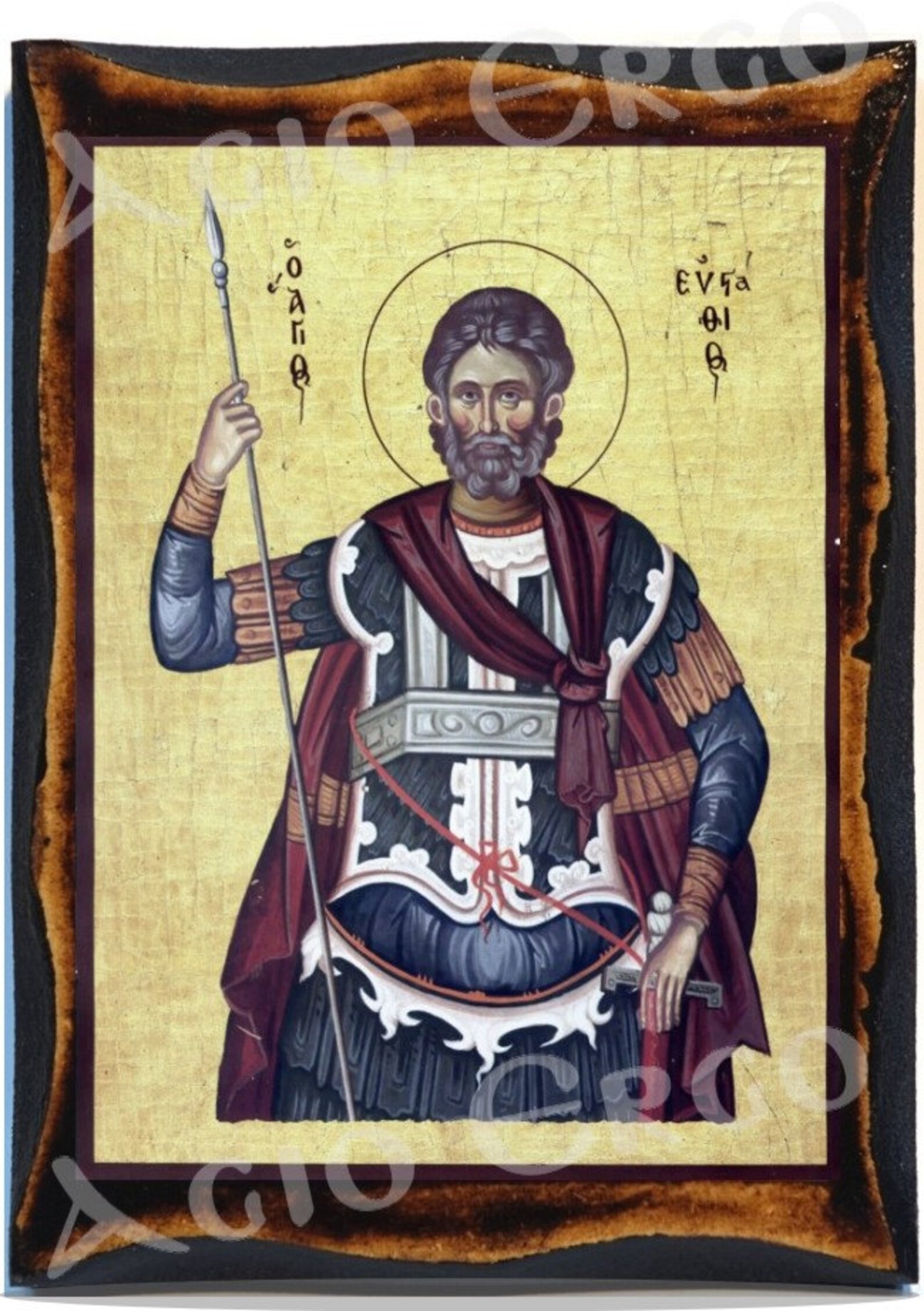 Saint Eustace eystathios Orthodox Russian Mount Athos - Etsy