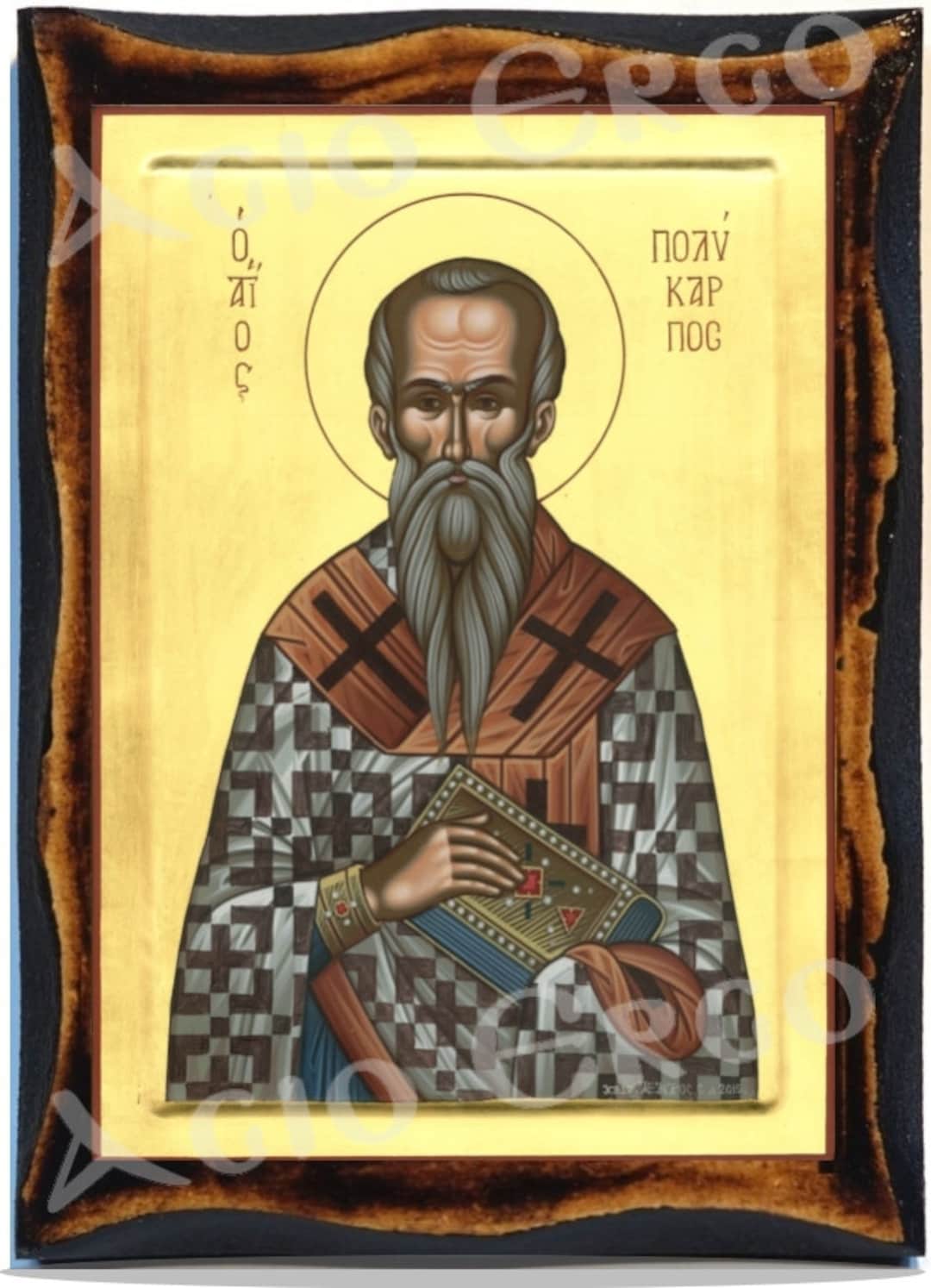 Saint Polycarp Martyr, Church Father and Bishop of Smyrna Greek ...