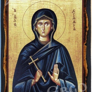 Saint Eugenia of Rome Greek Orthodox Russian Mount Athos Byzantine Christian Catholic Icon - Etsy
