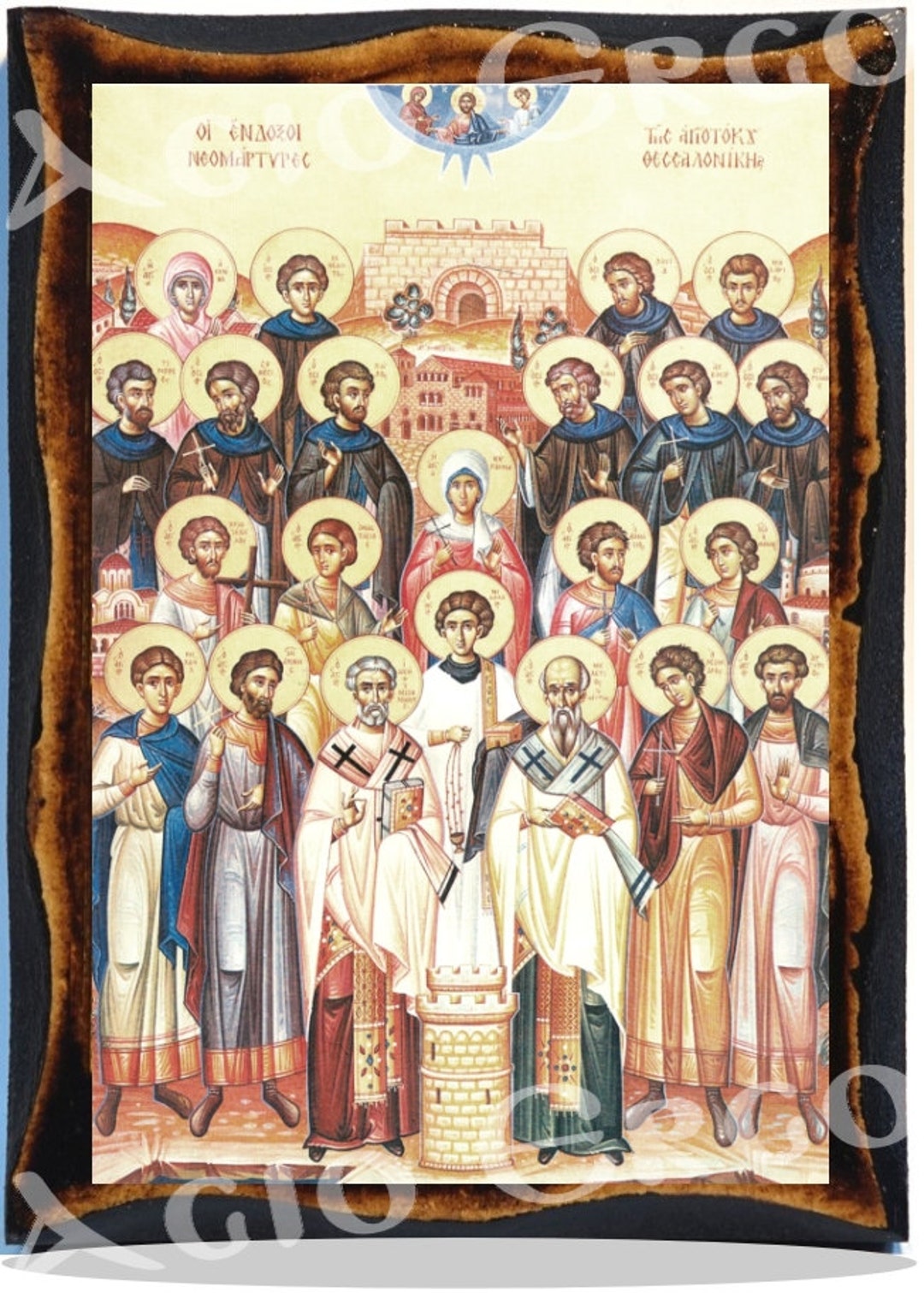 Saints Neomartyrs of Thessalonica Icon - Byzantine Art - Orthodox Holy ...