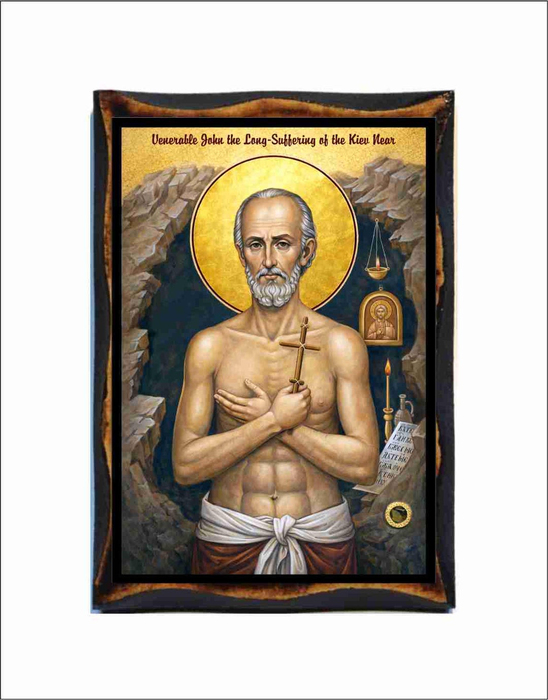 Saint John the Much-suffering Icon - Byzantine Art - Catholic Holy Card ...