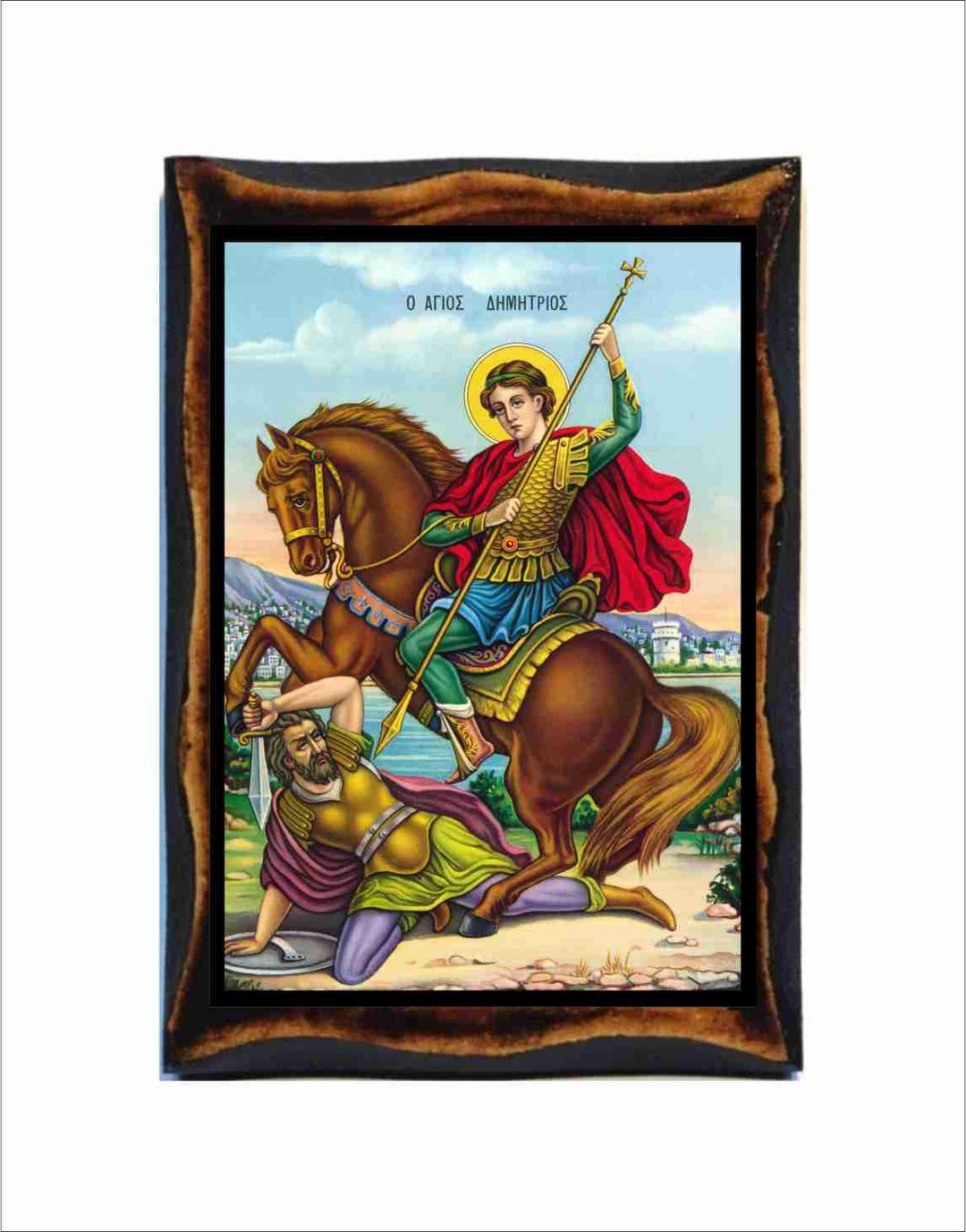 Saint Demetrius Icon - Byzantine Art - Orthodox Catholic Holy Card on ...