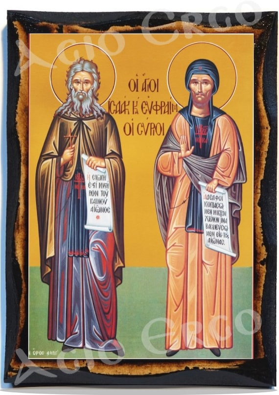 Saints Isaac the Syrian and Ephrem the Syrian Greek Orthodox - Etsy Finland