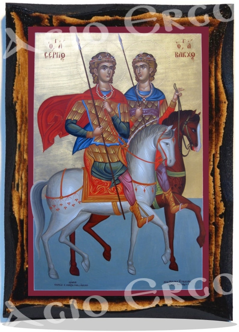 Saints Sergius and Bacchus Greek Orthodox Russian Mount Athos - Etsy