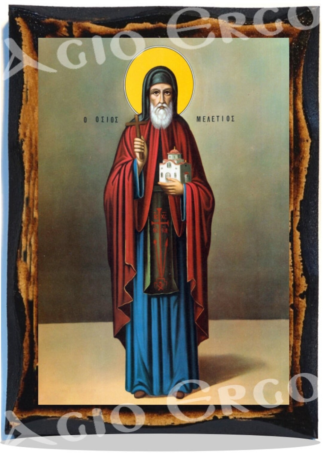 Saint Meletius the New Greek Orthodox Russian Mount Athos Byzantine ...