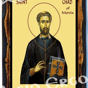 Saint Chad of Mercia Anglo-saxon Icon on Wood - Etsy