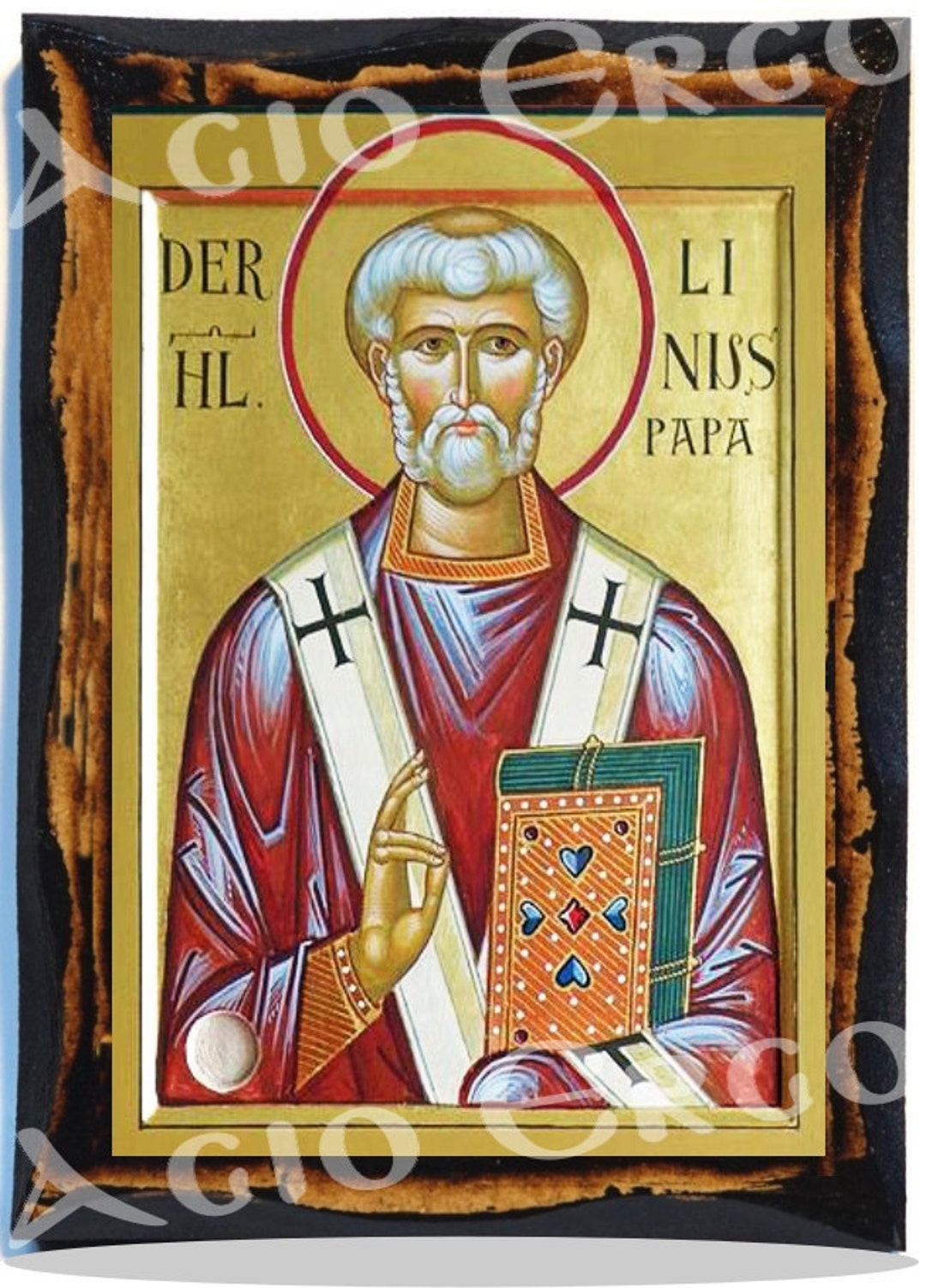 Saint Linus Pope Bishops of Rome Catholic Christian Icon on Wood - Etsy