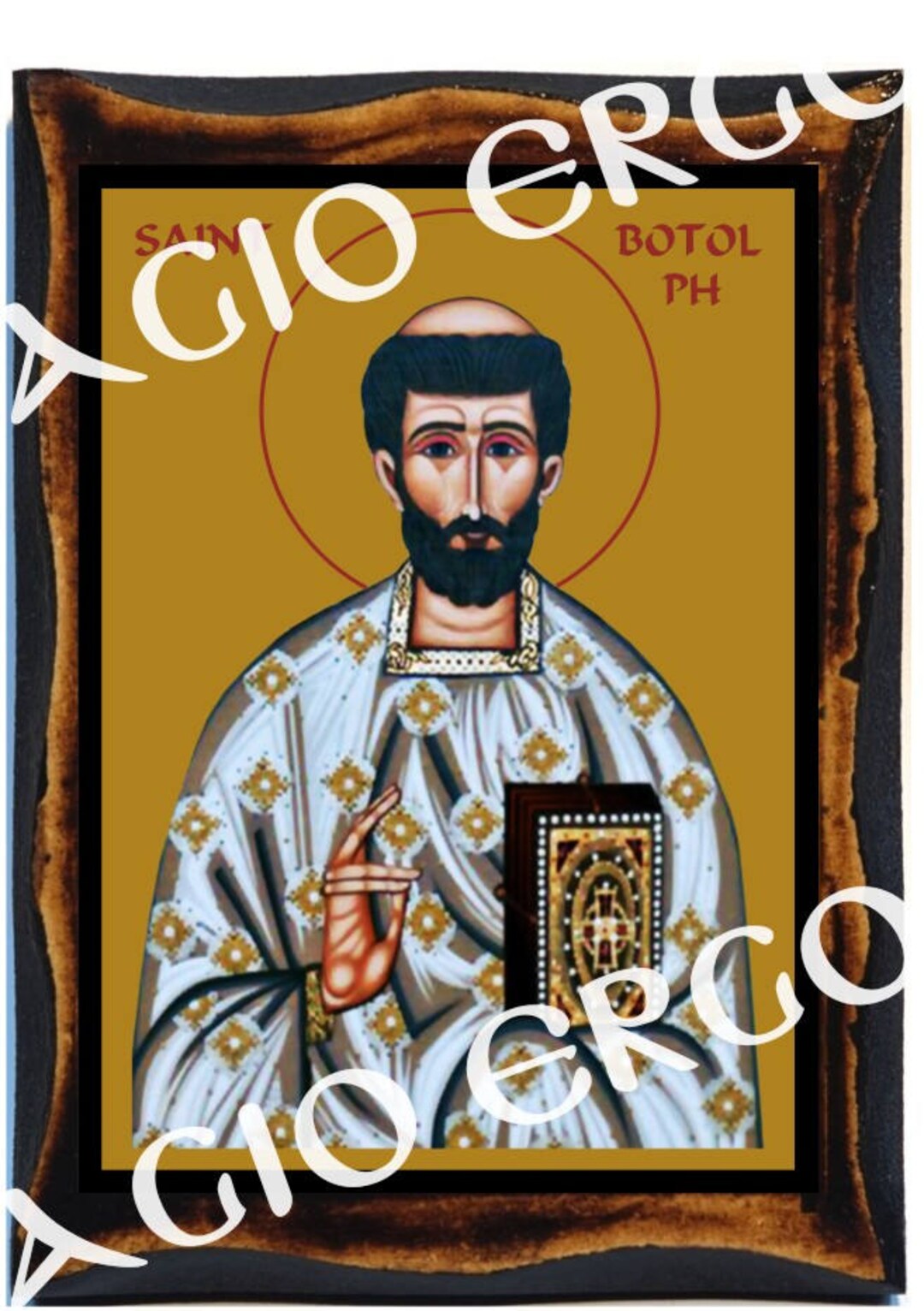 Saint Botolph Roman Christian Catholic Wood Icon Plaque - Etsy