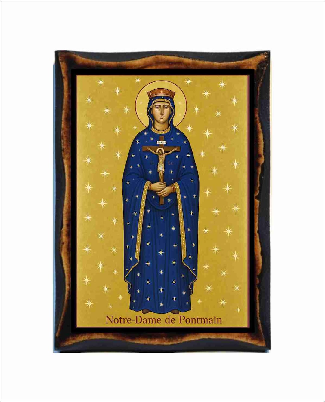 Our Lady of Pontmain Icon - Byzantine Art - Catholic Holy Card on ...