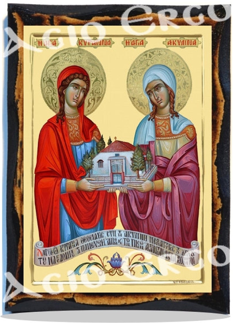 Saints Kyrana and Akylina Two Female Ascetics of Syria Greek | Etsy