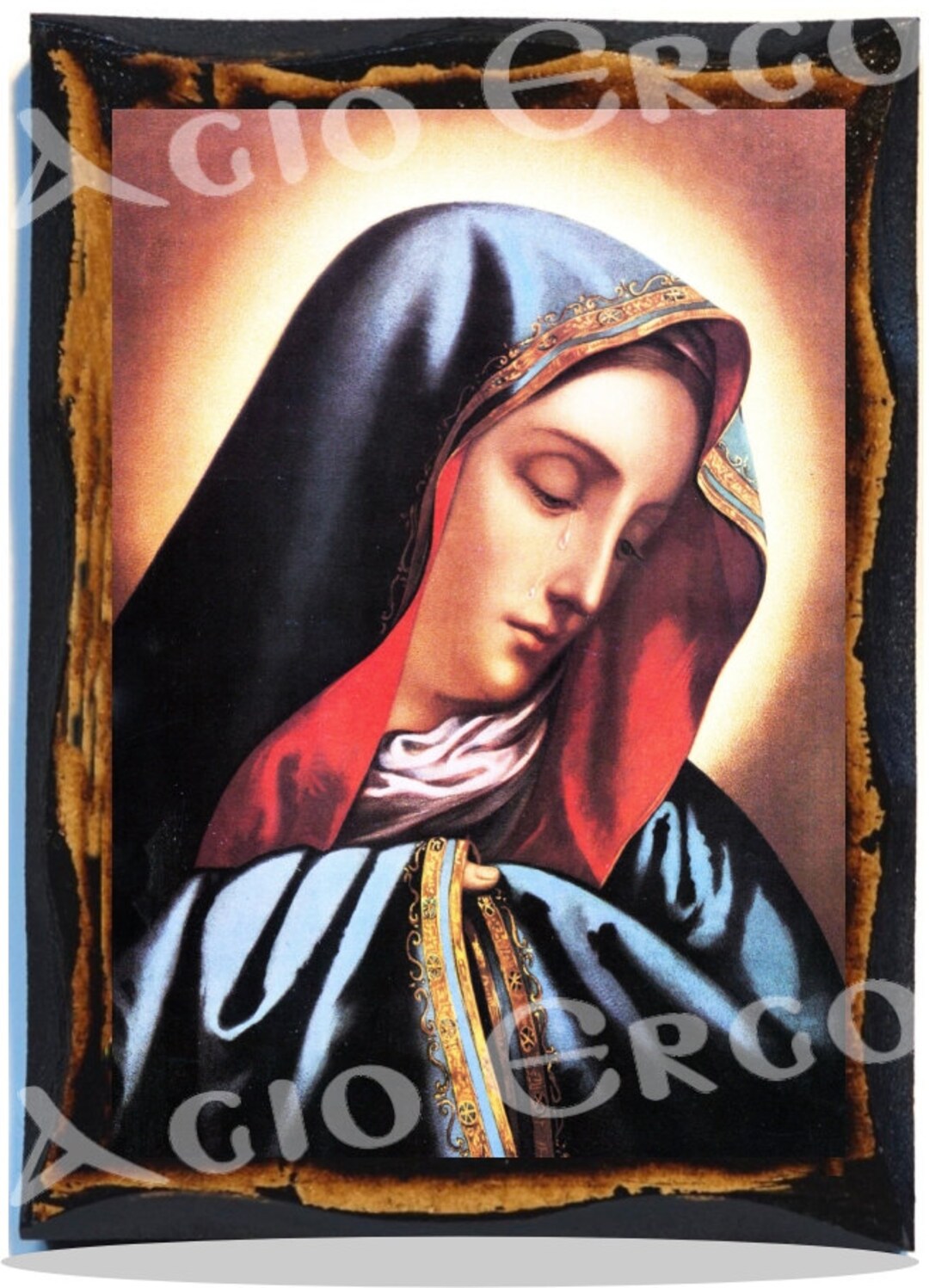 Holy Virgin Mary the Grieving Greek Orthodox Russian Mount Athos ...