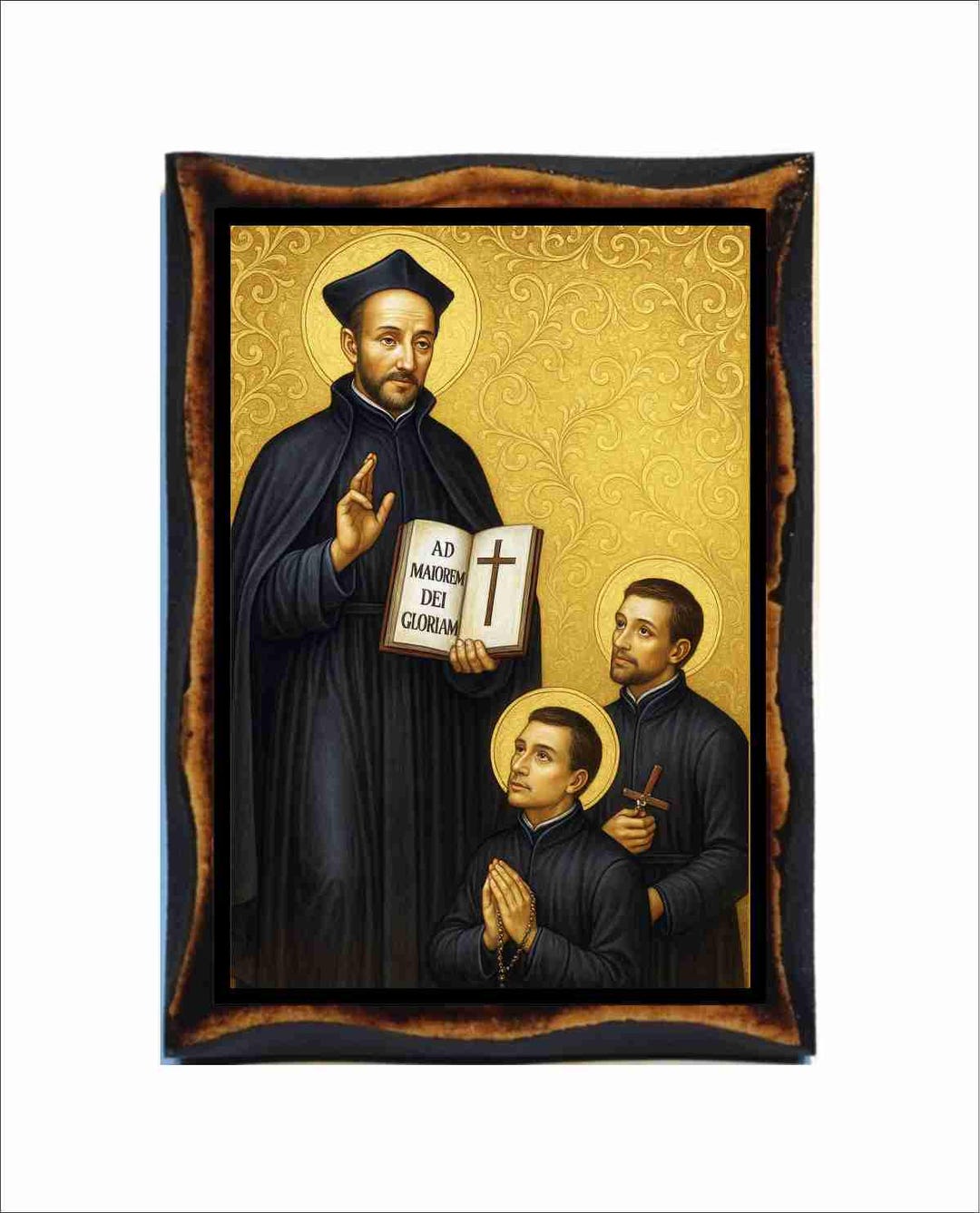 Saint Ignatius of Loyola Icon - Byzantine Art - Catholic Holy Card on ...