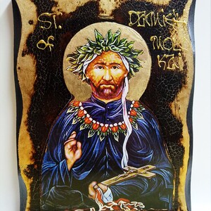 Saint Damien of Molokai Handmade Wood Icon on Plaque With - Etsy