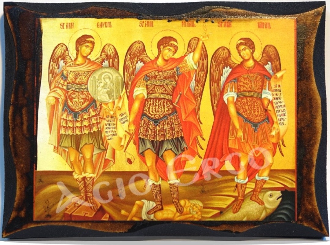 The Three Archangels Michael, Gabriel and Raphael - Etsy
