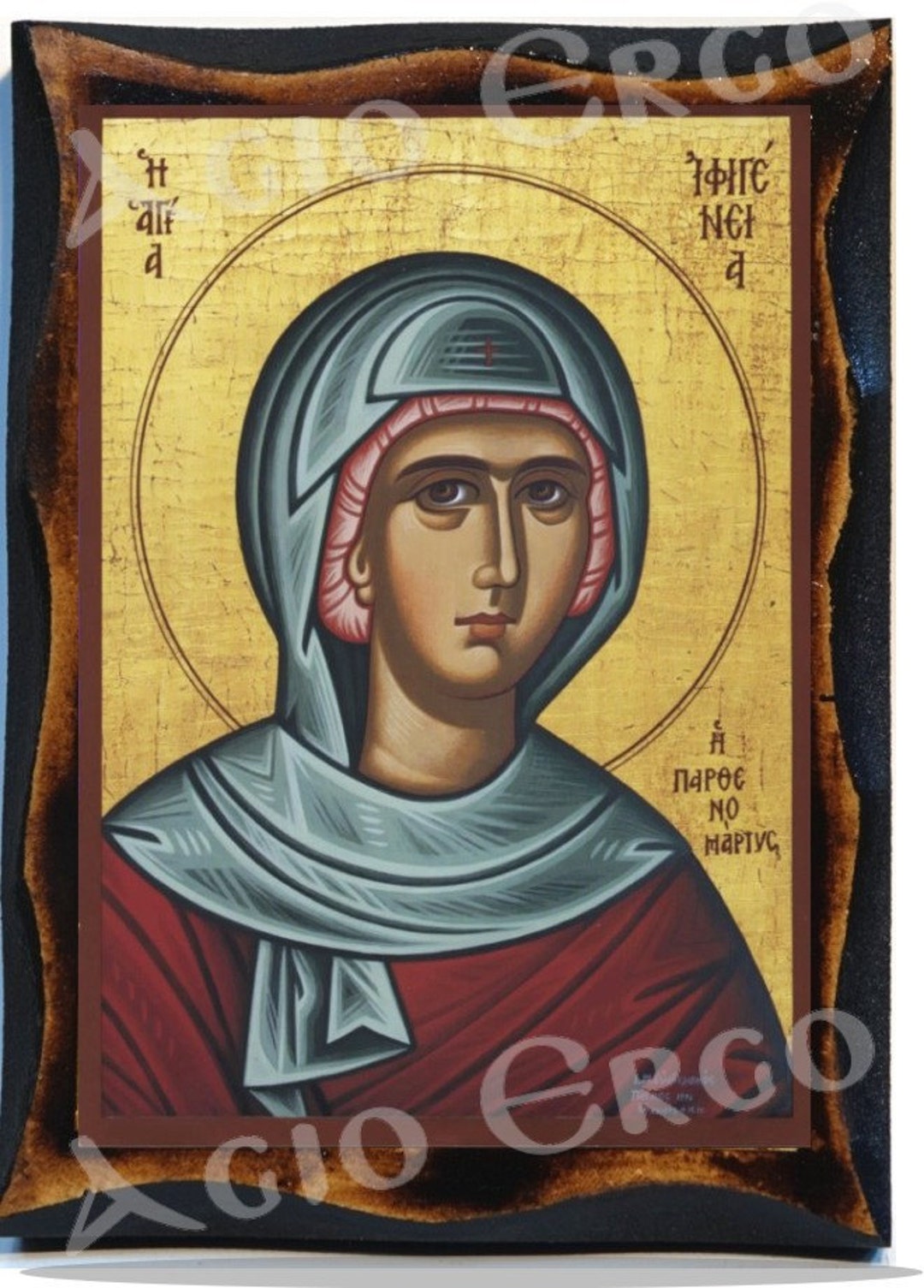 Saint Ephigenia or Iphigenia Greek Orthodox Russian Mount - Etsy