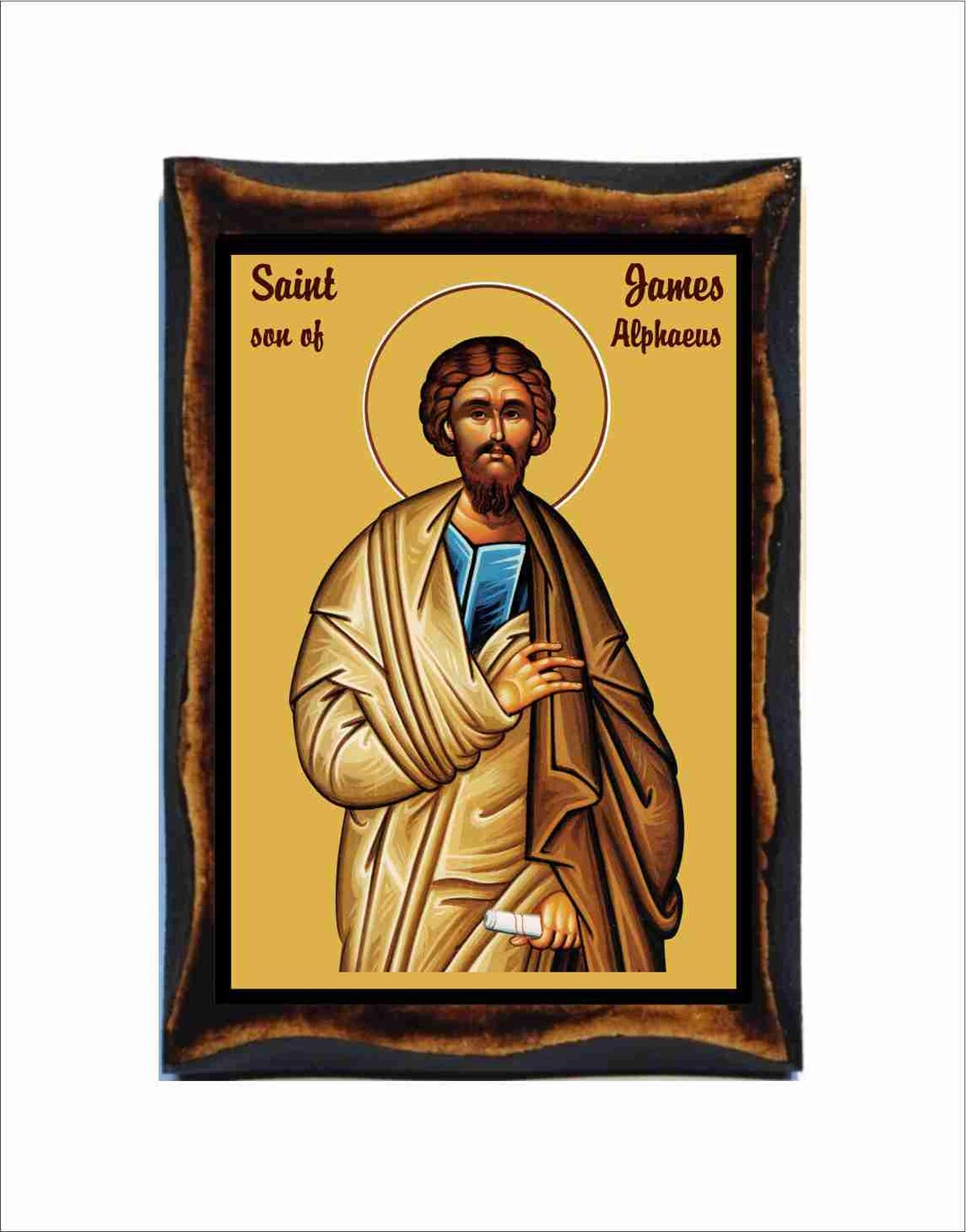 Saint James the Lesser Icon - Byzantine Art - Catholic Holy Card on ...
